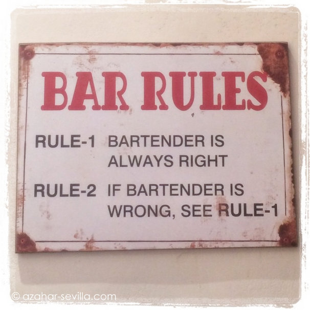 bar rules | casa azahar